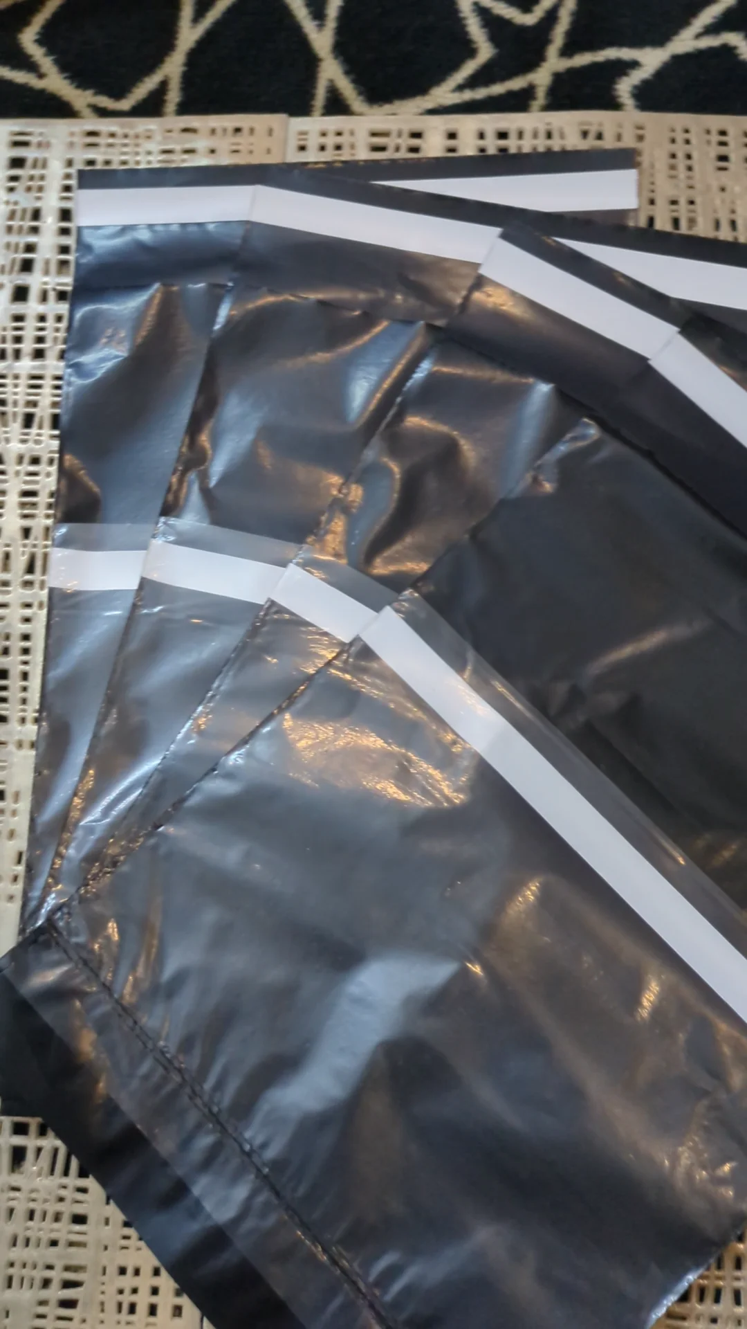 Courier Flyer Bags With Pocket - All Size - 50 Pieces -Black Color ...