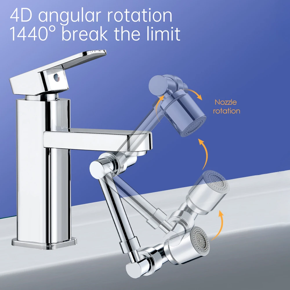 Metal 1440 Rotation Retractable Faucet Aerator Robot Arm Bubbler For ...