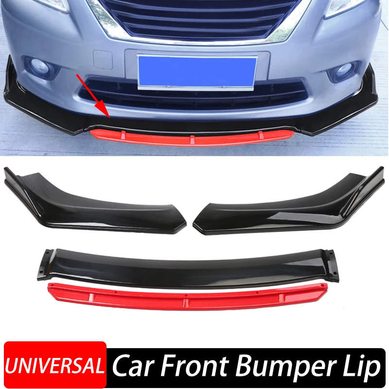 4PCS-Universal-Car-Front-Bumper-Lip-Body-Kit-Spoiler-Splitter-Diffuser ...