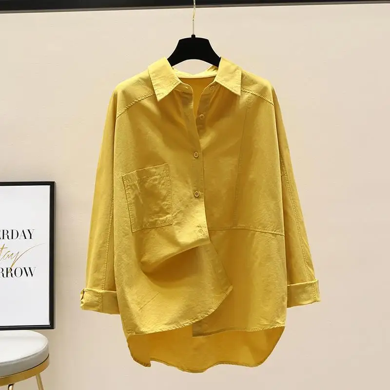 100 Pure Cotton Shirt For Women S Spring Summer New Korean Version