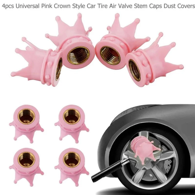 1Pcs-Car-Wheel-Tire-Air-Valve-Caps-Rhinestone-Crown-Style-Copper-Core ...