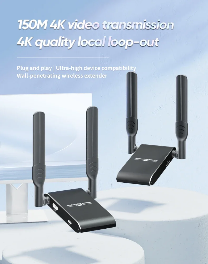 4K-30m-150m-Wireless-HDMI-Extender-Transmitter-and-Receiver-Signal-Up ...
