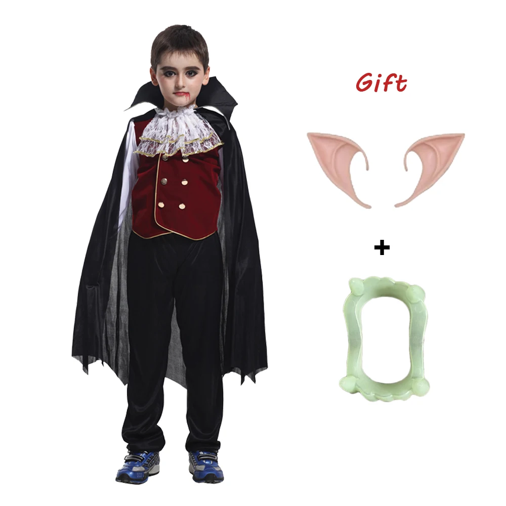 Halloween Kids Fake Vampire Teeth Lighting Vampire Soft Elf Ears ...