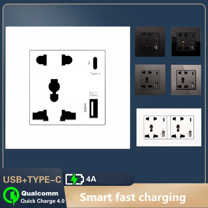 Depoguye-Universal-10-pin-fast-charging-USB-wall-dual-socket-18W-Type-c ...