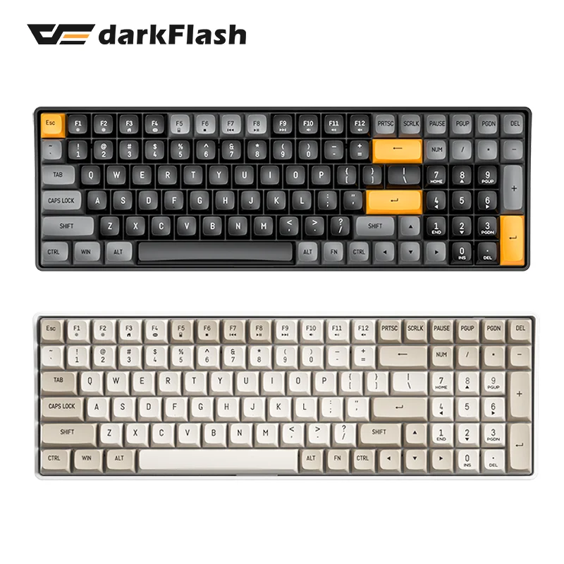 Darkflash GD100 기계식 키보드, 2.4G, 100 키, 무선 및 C 타입 충전식, 유선 게임용 키보드 ...