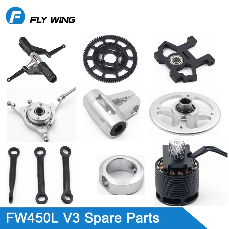 Flywing FW450L V3 Helicopter Spare parts Main gear Main Rotor Housing ...