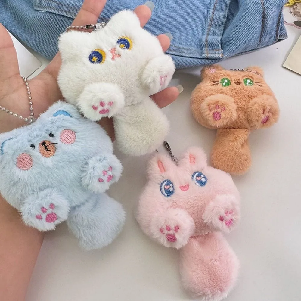 Cartoon-Cat-Plush-Keychain-Cute-Toy-Plush-Stuffed-Rabbit-Doll-Keyring ...