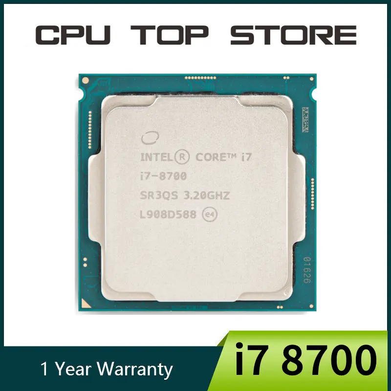 Usado intel core i7 8700 3.2ghz seis núcleo 12m 65w processador cpu lga ...