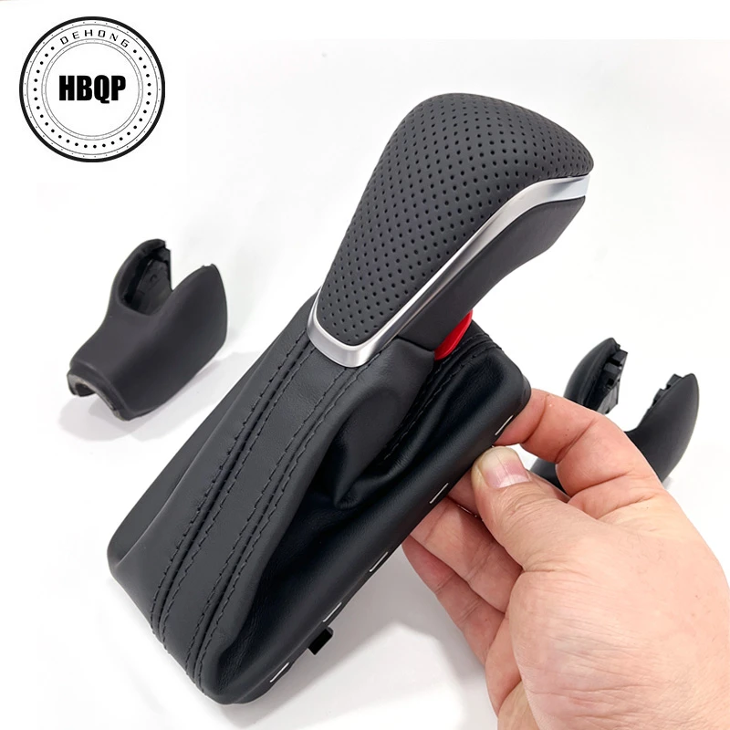 Black Gear Shift Knob with Leather Boot Gaiter LHD AT Auto Trans ONLY ...