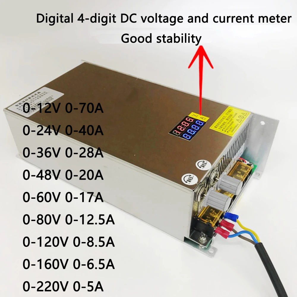 Digital Display AC DC 12V 24V 36V 48V Switching Power Supply 1000W ...