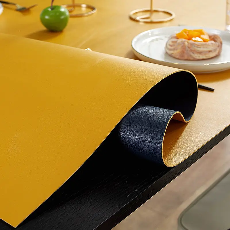 Double-sided-solid-leather-table-mat-Waterproof-and-oil-resistant-table ...