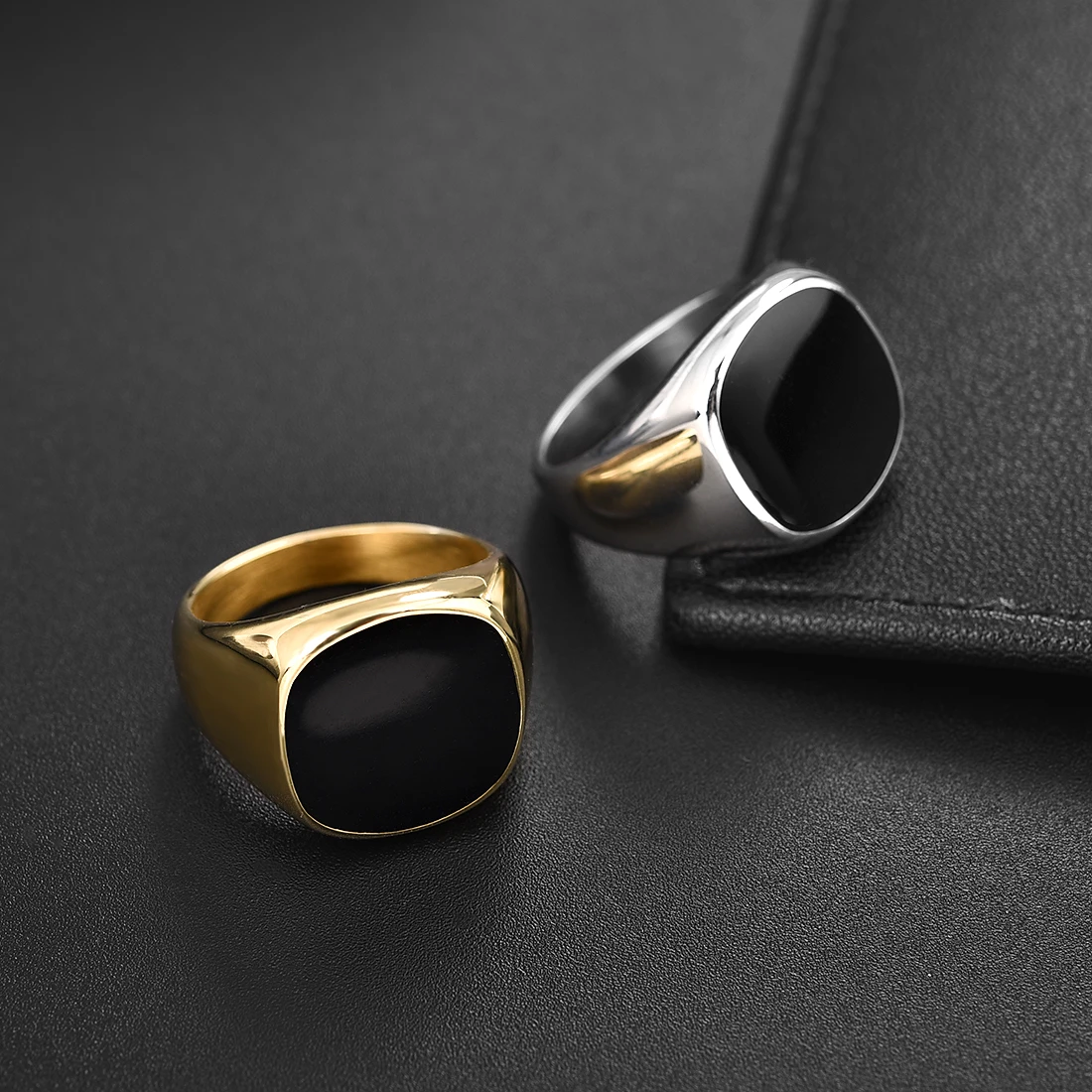 Anillo-cuadrado-de-acero-inoxidable-para-hombre-sortija-de-acero ...