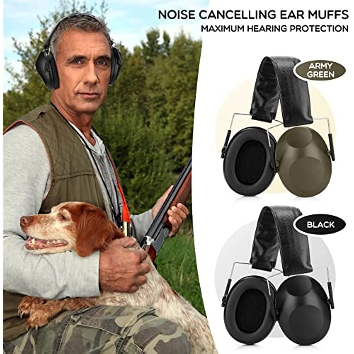 Shooting-Ear-Protection-Earmuffs-with-NRR-21dB-Noise-Cancelling-Safety ...