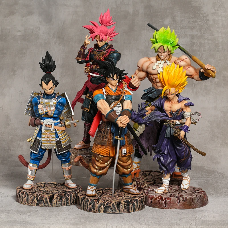 Figura de Dragon Ball Z Samurai Super Saiyan Rose, Son Goku, Gohan ...