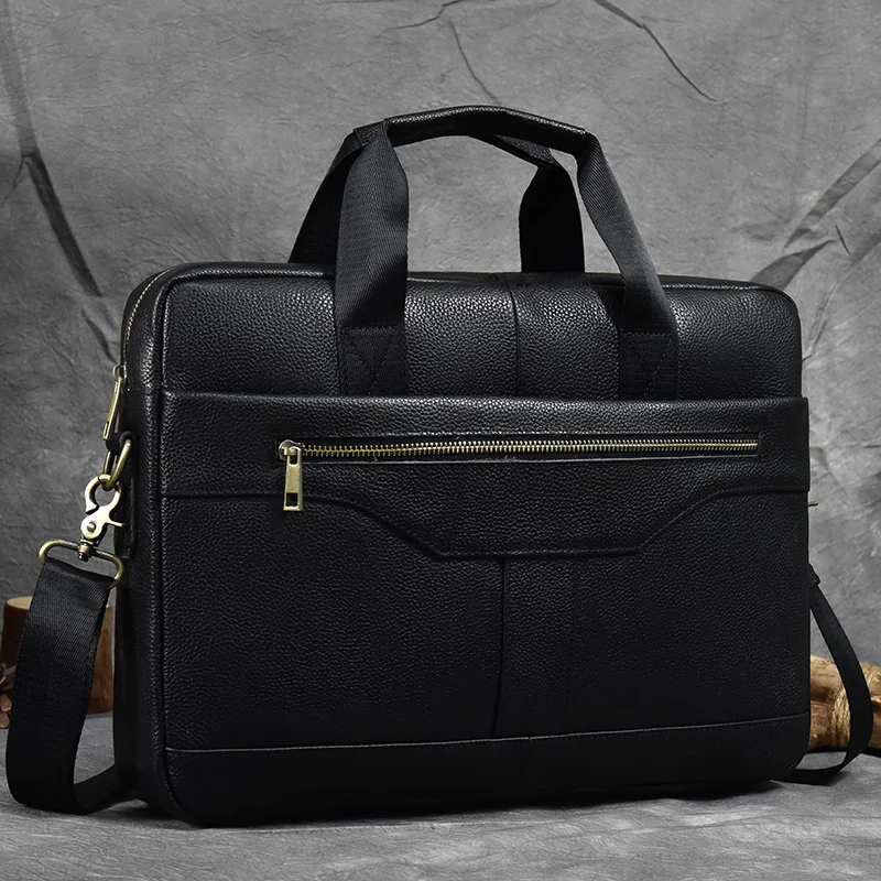 High-Quality-Leather-Briefcases-With-Shoulder-Strap-Luxury-Designer ...