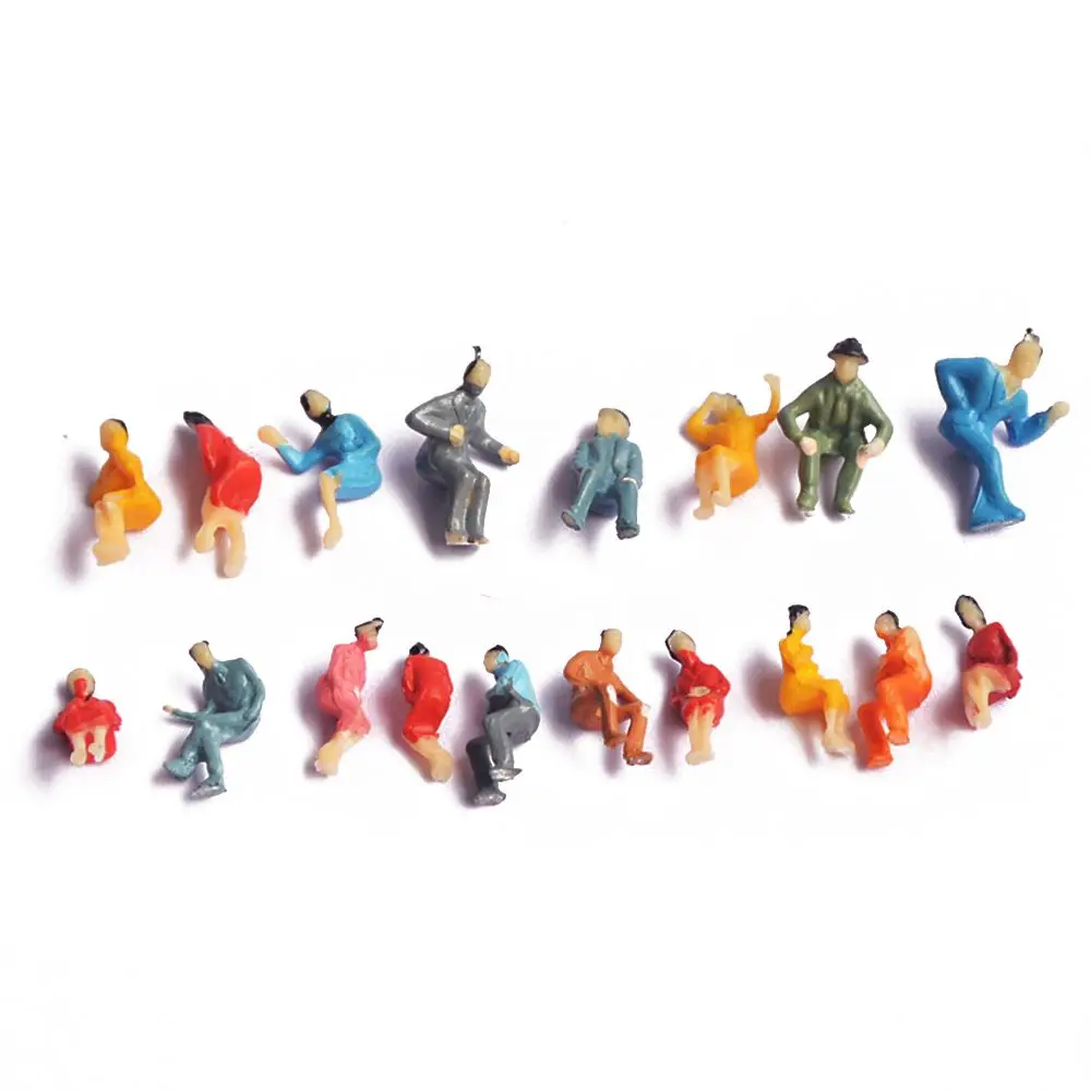 100Pcs-ABS-People-Figures-Toys-Seated-Painted-Model-1-87-100-Scale ...