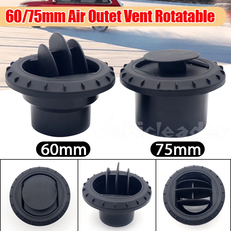 60/75mm Pipe Outlet Connector Warm Air Vent Outlet Rotatable Air Diesel ...