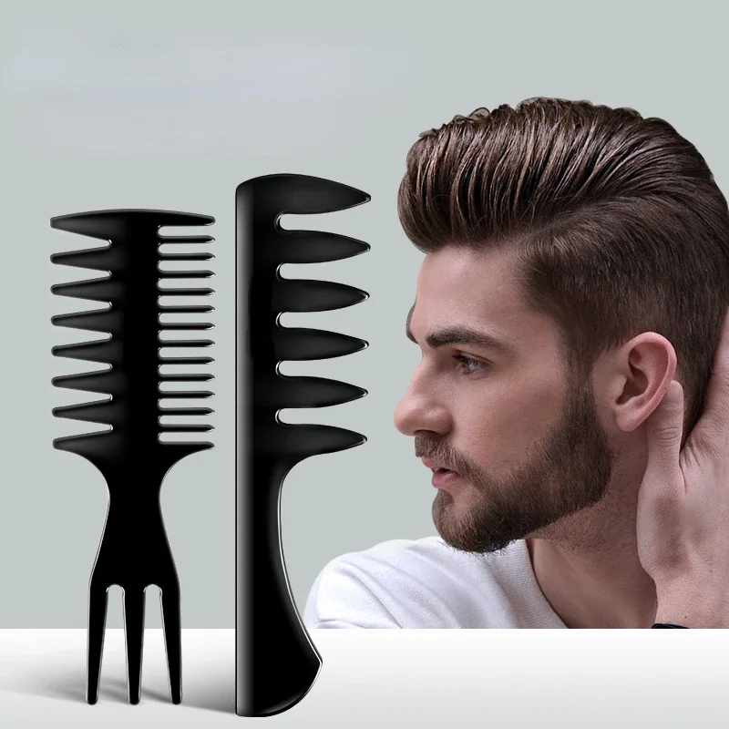 Wide-Teeth-Hairbrush-Oil-Fork-Comb-Men-Hair-Beard-Trim-Hairdressing ...