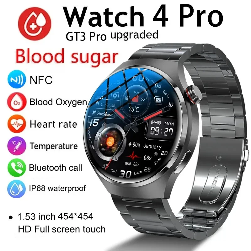 For-Huawei-Smart-Watch-Men-GPS-Watch-4-Pro-AMOLED-HD-Screen-Bluetooth ...