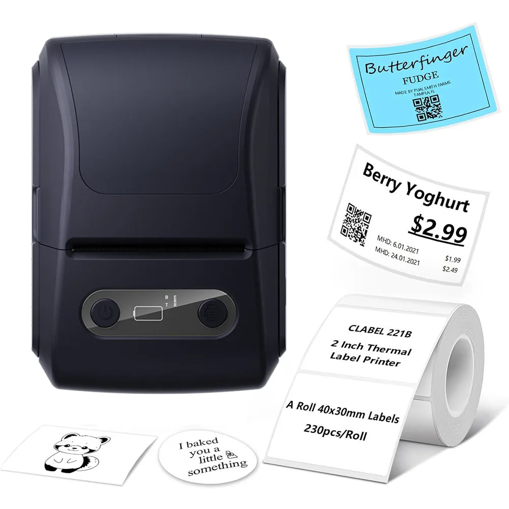 Thermal Label Printer Thermal Label Maker Bluetooth-Compatible Label ...