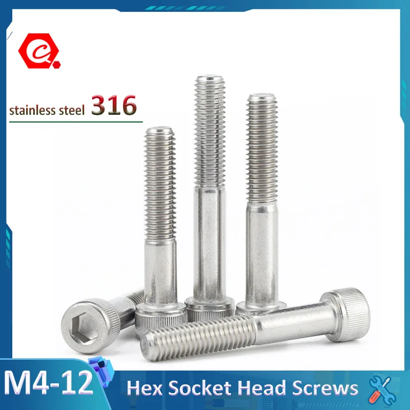 316-Stainless-Steel-Partially-Threaded-Hexagon-Hex-Socket-Head-Screws ...