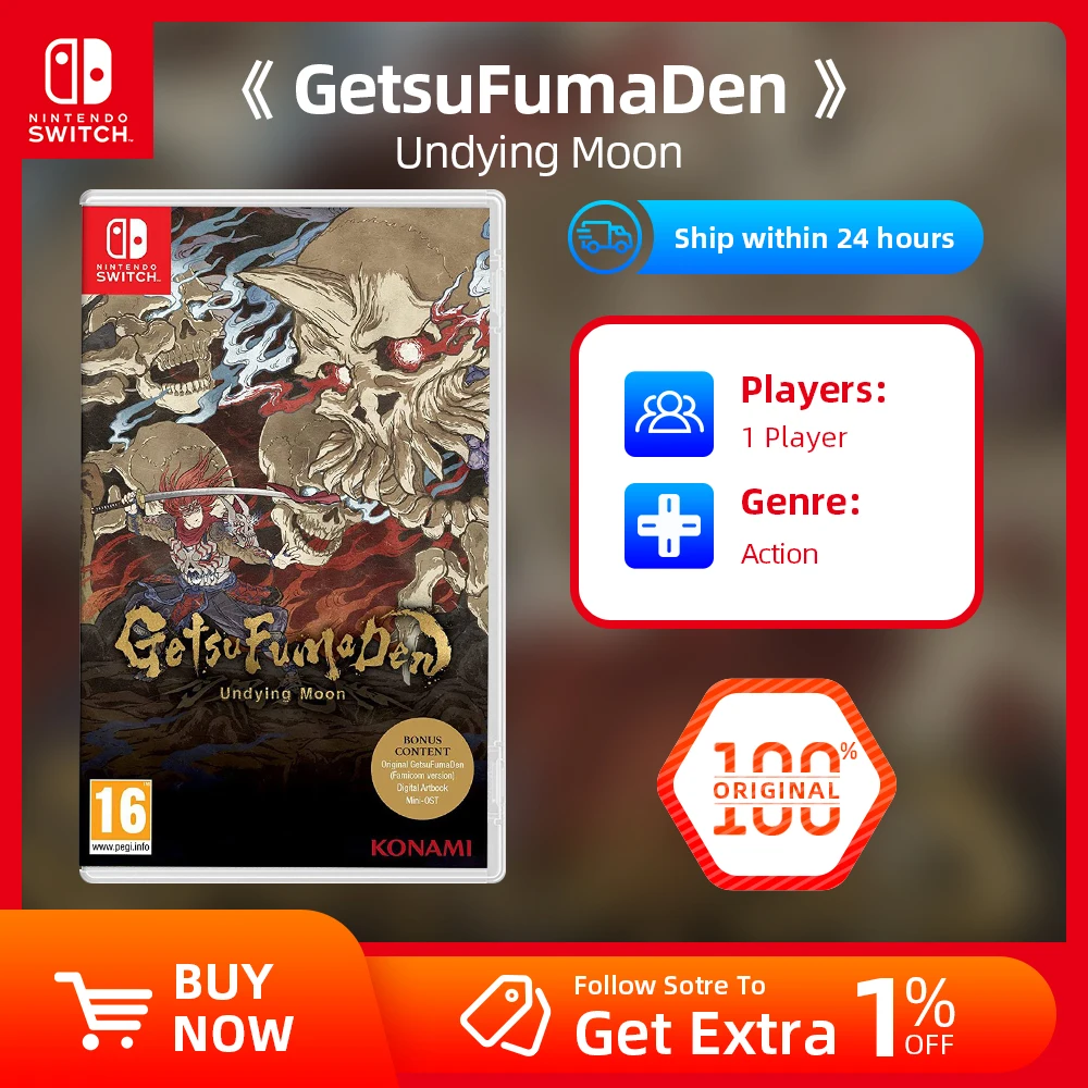 Ofertas-de-jogos-Nintendo-Switch-Getsu-Fuma-Den-Undying-Moon-Cartucho-f ...