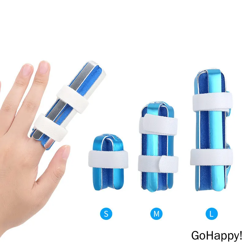 Four finger bone fixation splints, extended finger protection sleeve ...