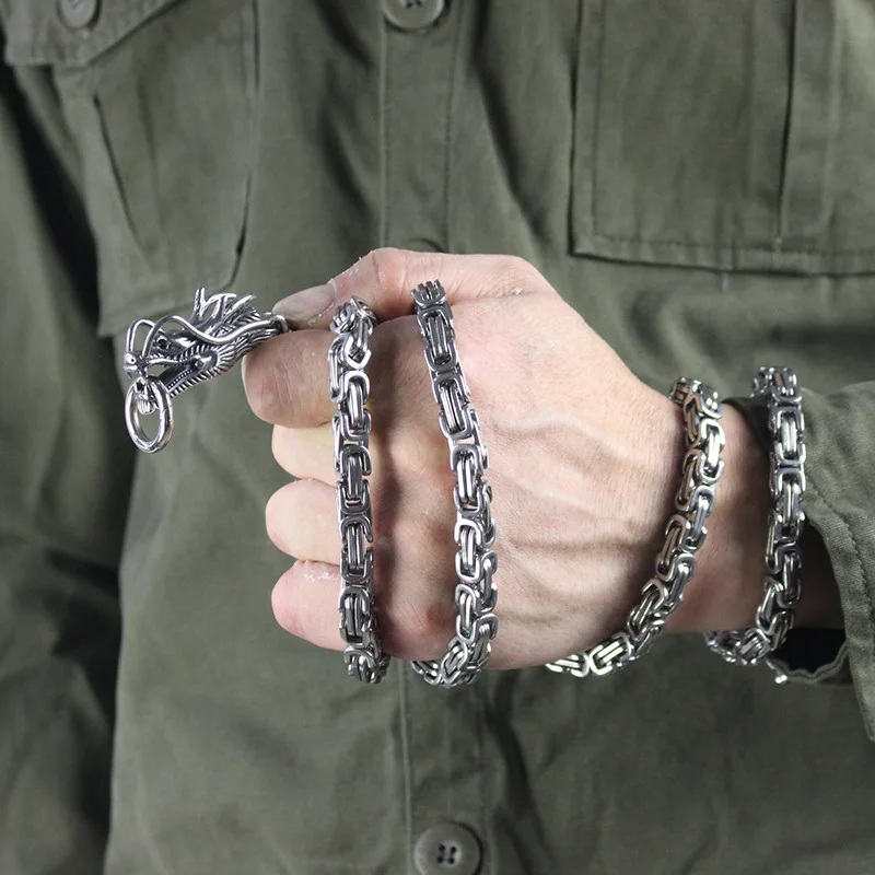 Self-defense-Bracelet-Keel-Titanium-Steel-Necklace-Dragon-Ridge-Hand ...