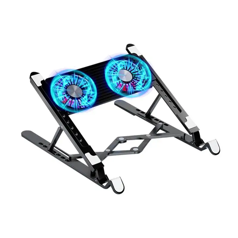 New-Laptop-Cooler-Base-Stand-Foldable-Laptop-Cooling-Pad-with-2-4-Fans ...