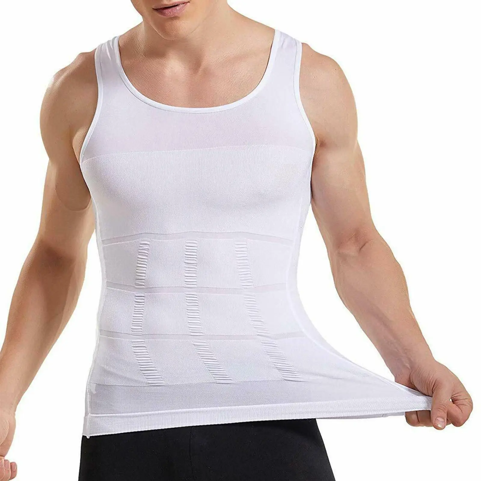 Reductive Girdle Man Slimming Body Shaper Skinny Compression Shirt Men ...