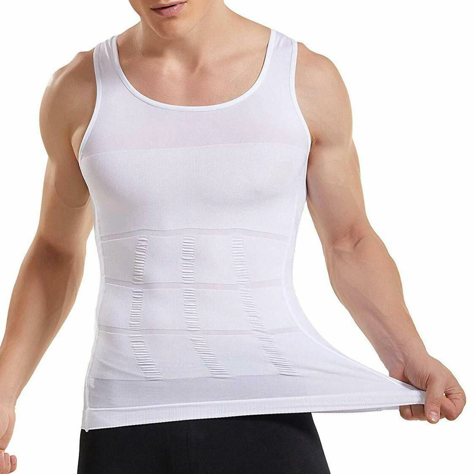 Reductive Girdle Man Slimming Body Shaper Skinny Compression Shirt Men ...