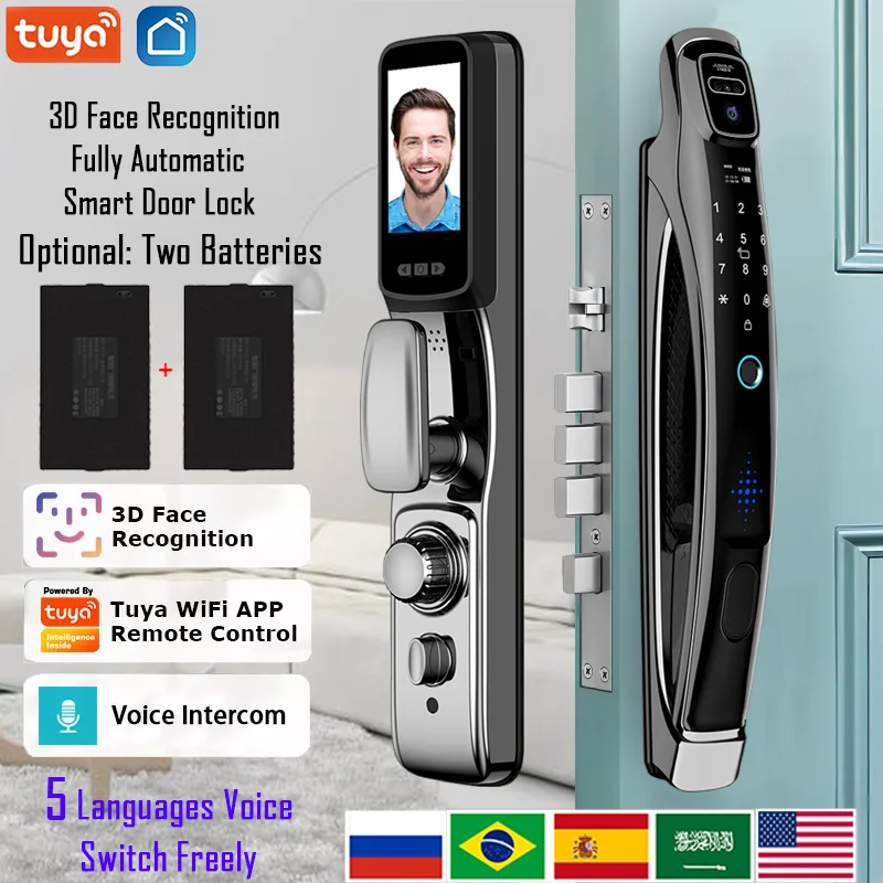 3D-Face-Recognition-Wifi-Tuya-APP-Remote-Unlock-Voice-Intercom-Fingerprint-Password-Digital ...
