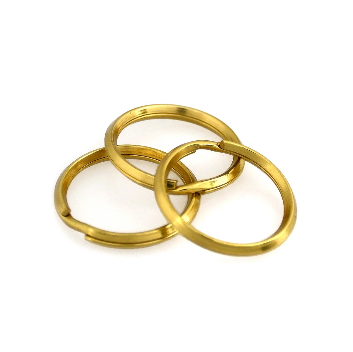 Solid-Brass-Split-Rings-Double-Loop-Keyring-20-25-30mm-Keychain-Keys ...