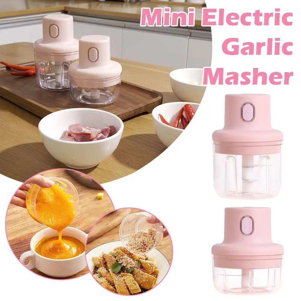 Electric-Garlic-Press-Wireless-Vegetable-Chopper-Meat-Household-Masher ...