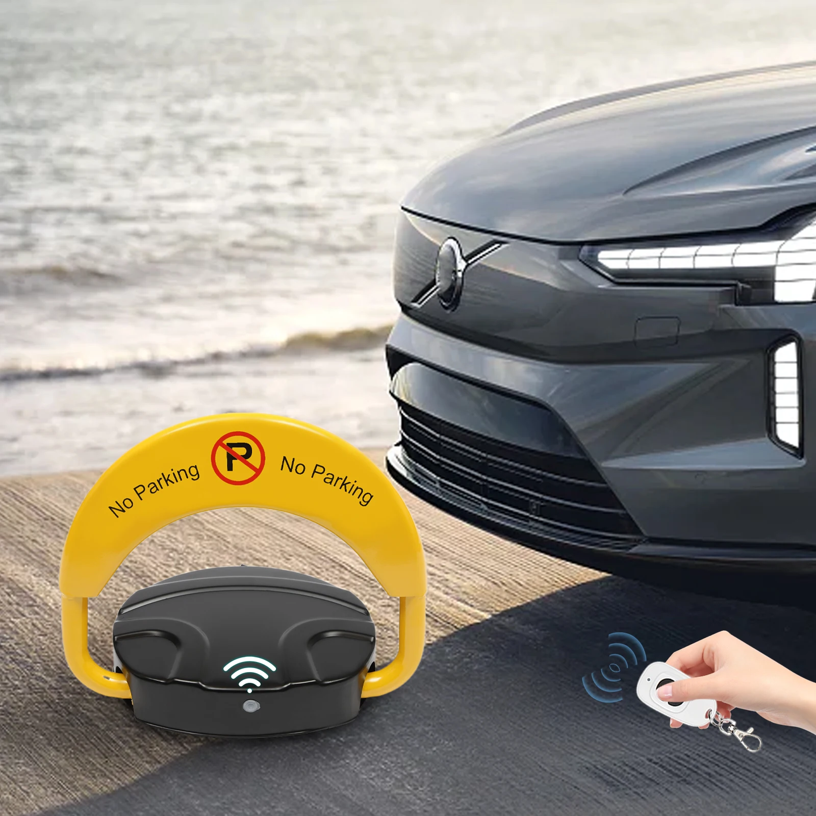 6V-Parking-Lot-Lock-Remote-Control-Driveway-Carport-Space-Barrier-Guard ...