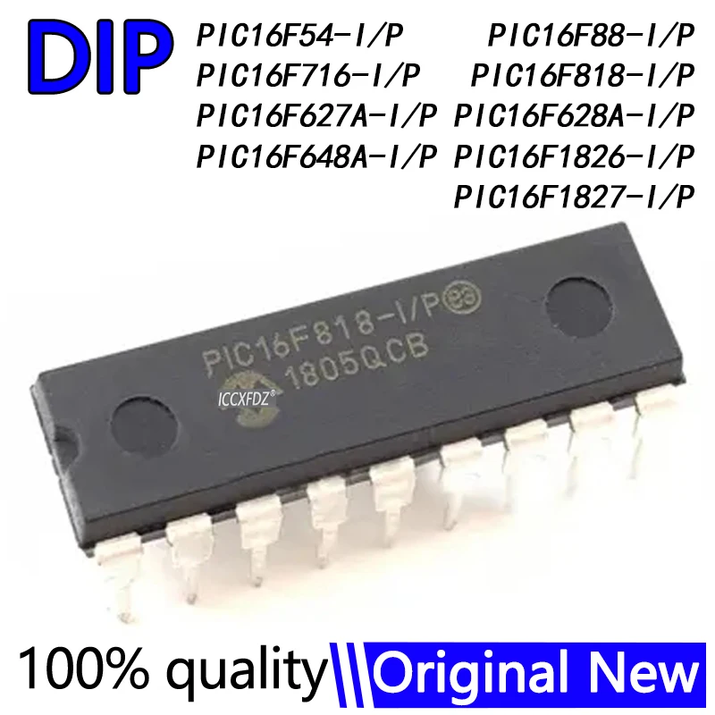 PIC16F54-I-P-DIP-PIC16F88-PIC16F627-PIC16F628A-PIC16F648A-PIC16F716-PIC16F818-PIC16F1826-1827-E ...