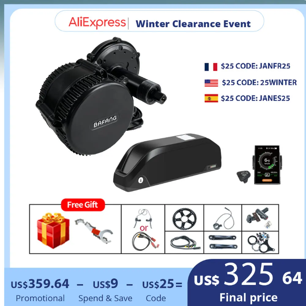 Bafang 48v 750w Bbs02 Kit Battery | Electric Bicycle Bafang Conversion ...