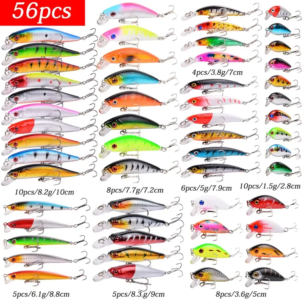 Mixed-Fishing-Lures-Kit-Lure-Set-Wobbler-Crankbaits-Swimbait-Minnow-Hard-Baits-Spiners-Carp ...