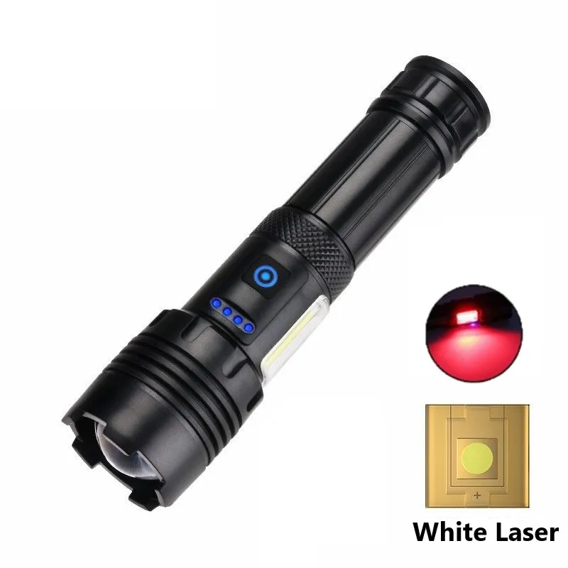 Rechargeable-White-Laser-LED-Flashlight-10000-High-Lumens-Tactical ...
