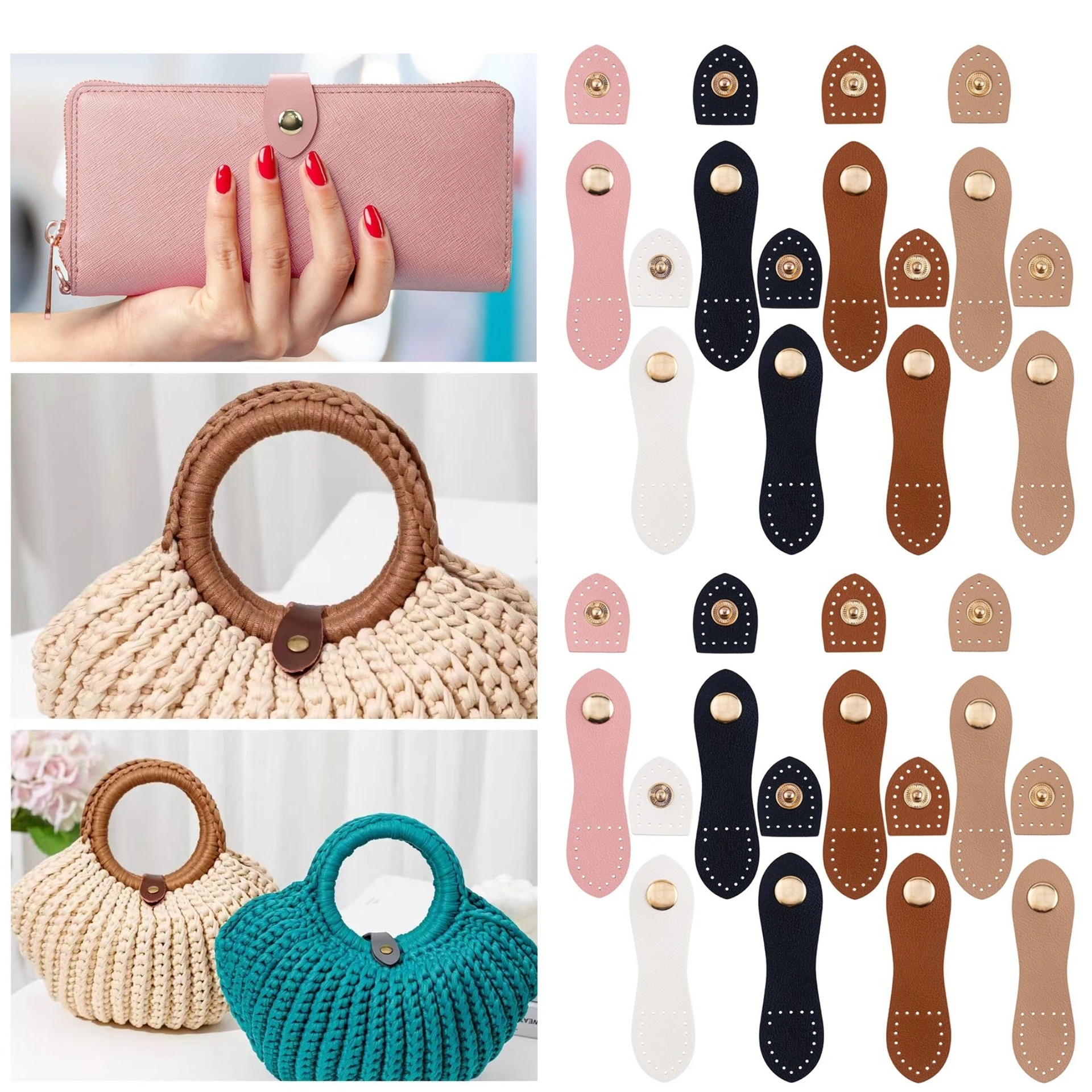 Hebilla-de-bolso-de-cuero-de-moda-botones-hechos-a-mano-broche-de ...