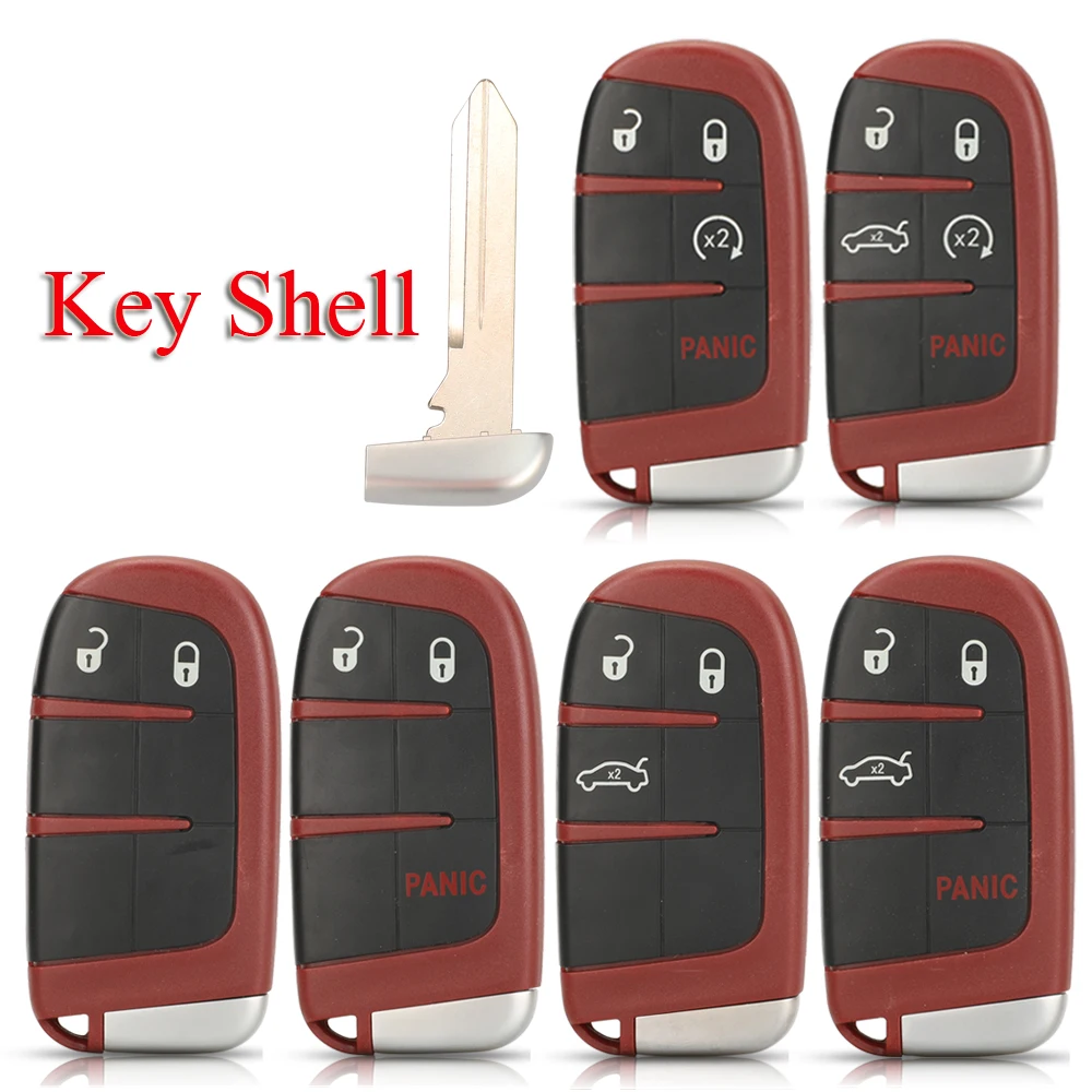 jingyuqin-Fit-SRT-Hellcat-Remote-Car-Key-Shell-Red-For-Dodge-Dart ...