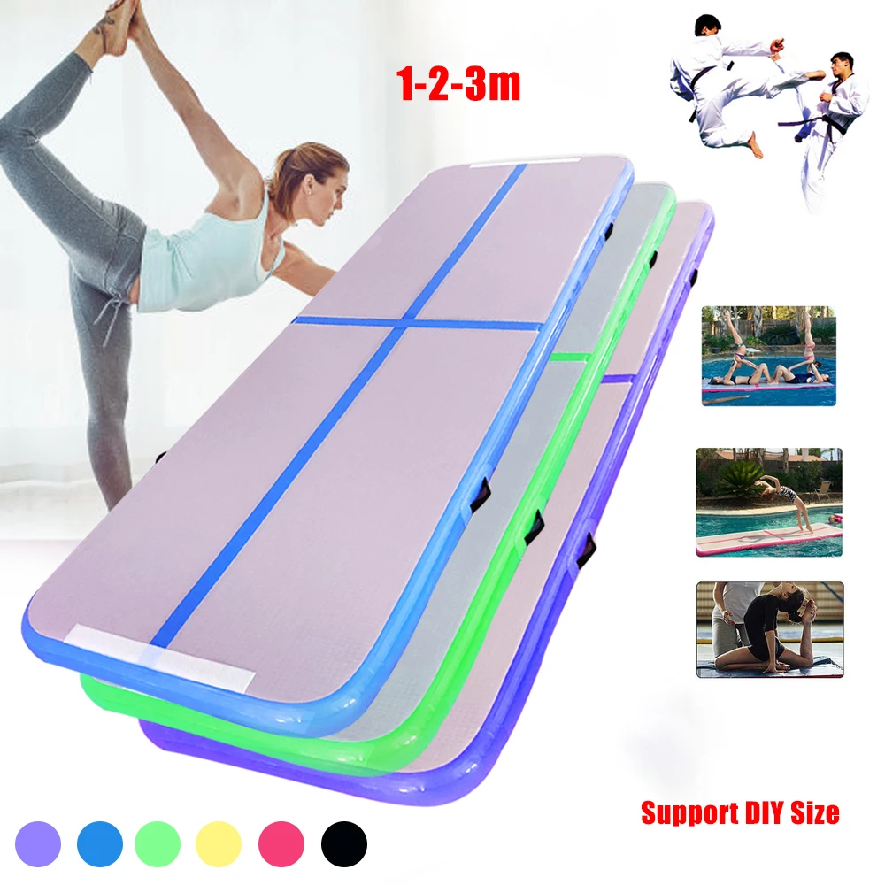 1-2-3m-Inflatable-Gymnastics-Mat-0-9mm-DWF-Inflatable-Air-Track-Yoga ...