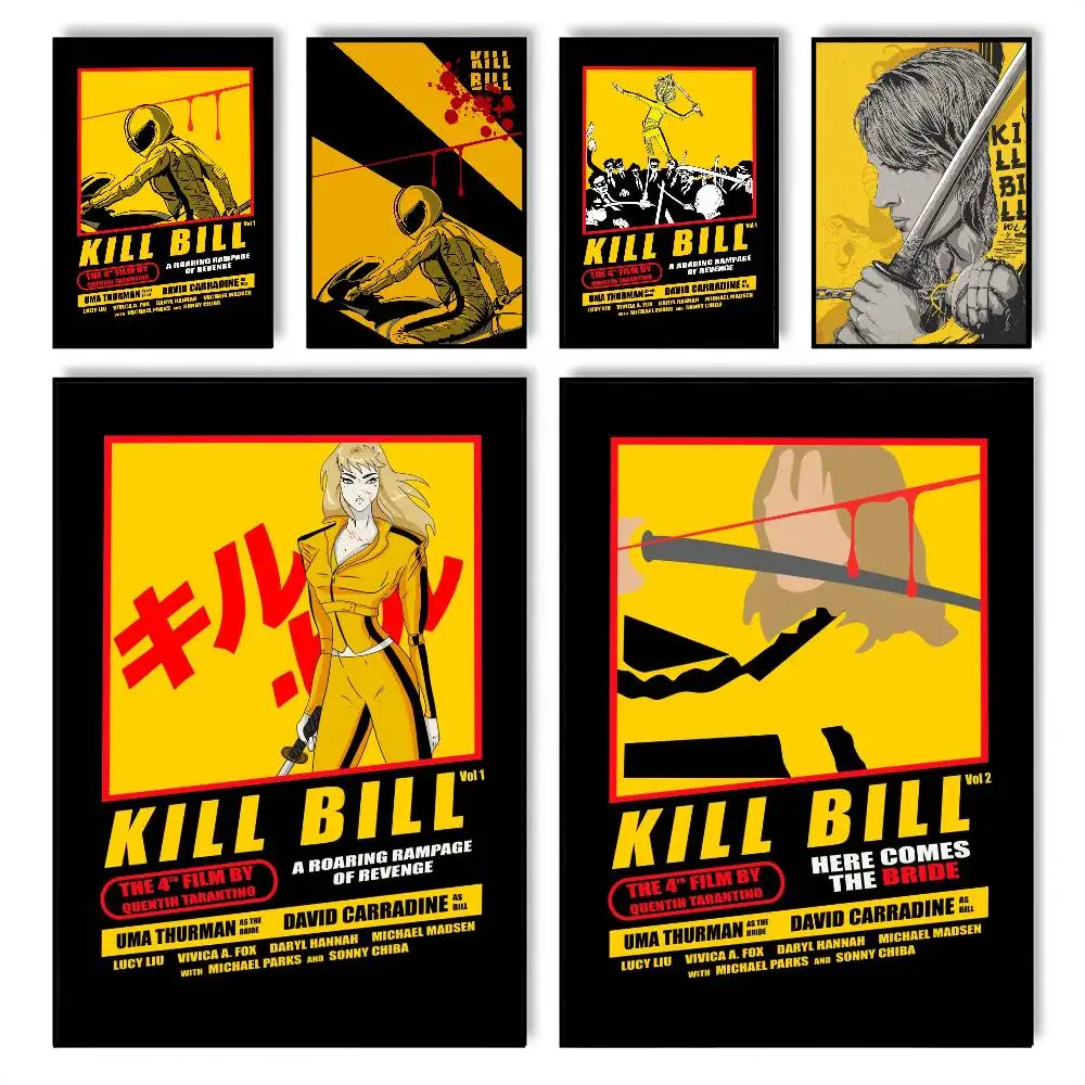 K-Kill B-Bill V-Volume 1 Classic Action Movie Poster sticky wall ...