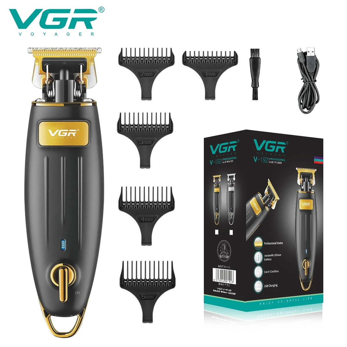 VGR-Hair-Trimmer-Cordless-Hair-Clipper-Rechargeable-Hair-Cutting ...