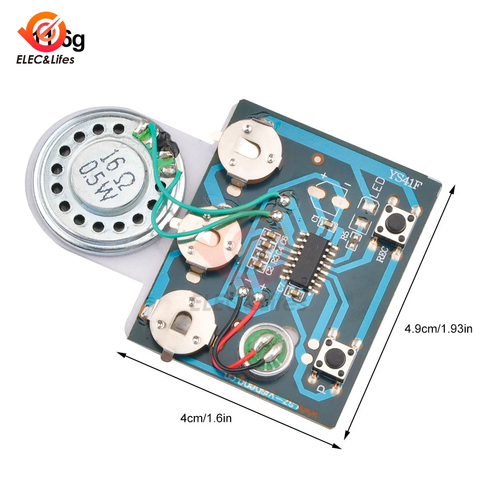 30 Seconds Photosensitive Sound Voice Audio Music Recordable Recorder ...