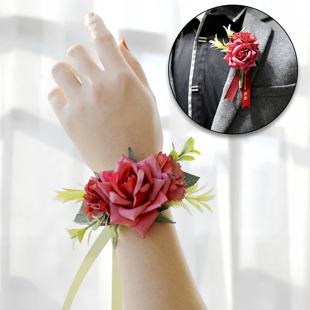 Red Prom Corsage