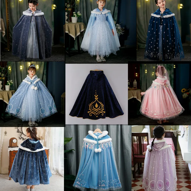 Girls-Princess-Velvet-Cloak-Cape-Birthday-Party-Costume-Cloaks ...