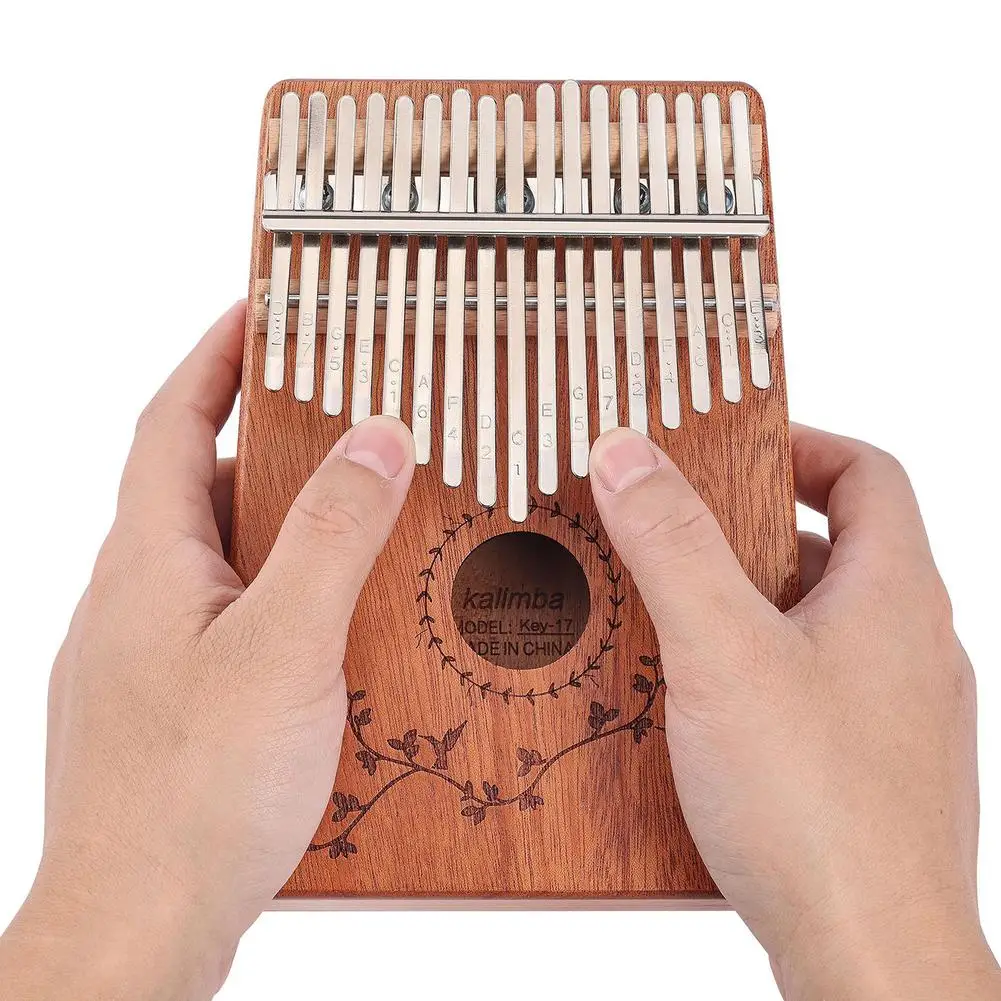 Kalimba-17-Key-Thumb-Piano-Mahogany-Wooden-Musical-Instrumentos ...