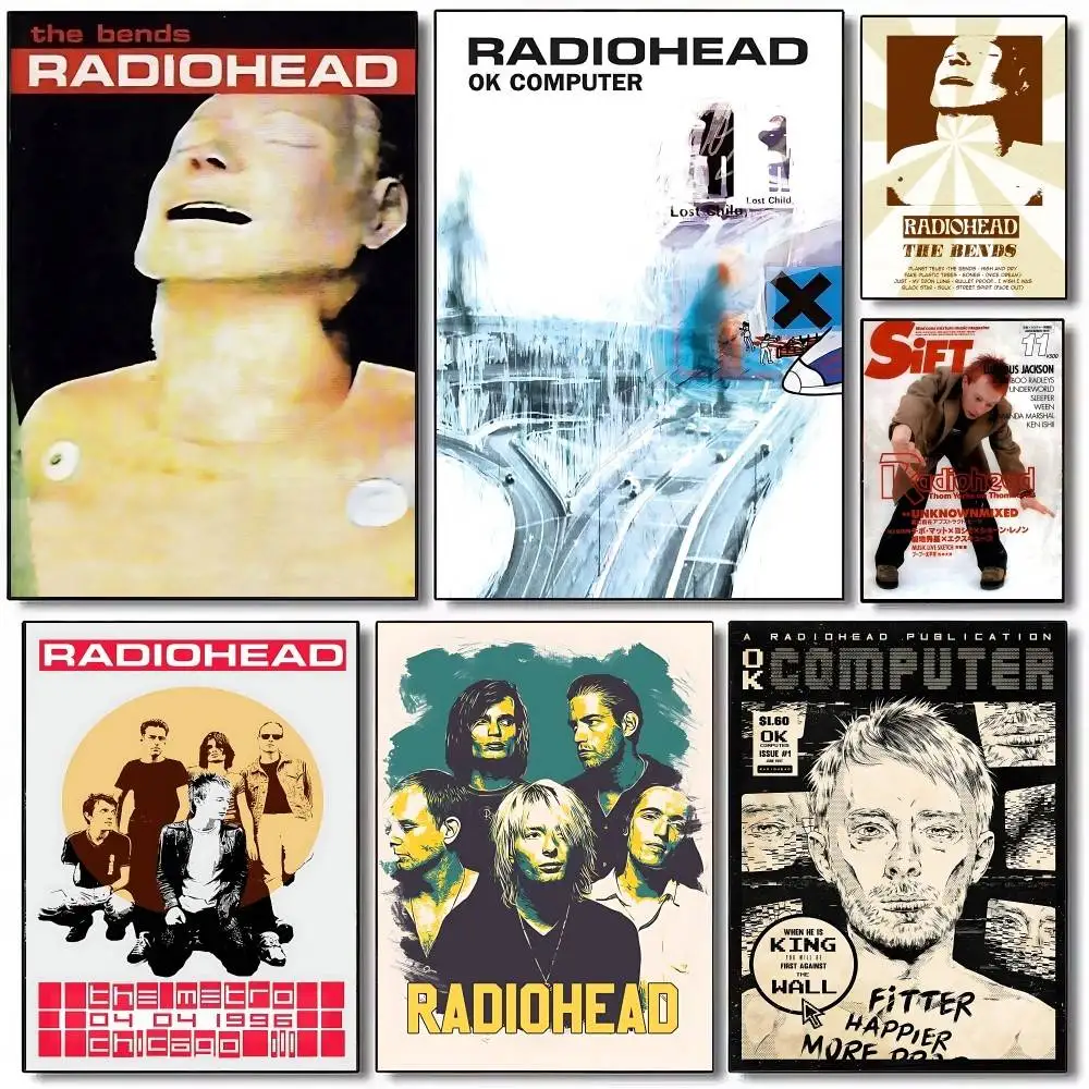 Vintage Rock Band Characters Radiohead Classic Vintage Posters HD ...