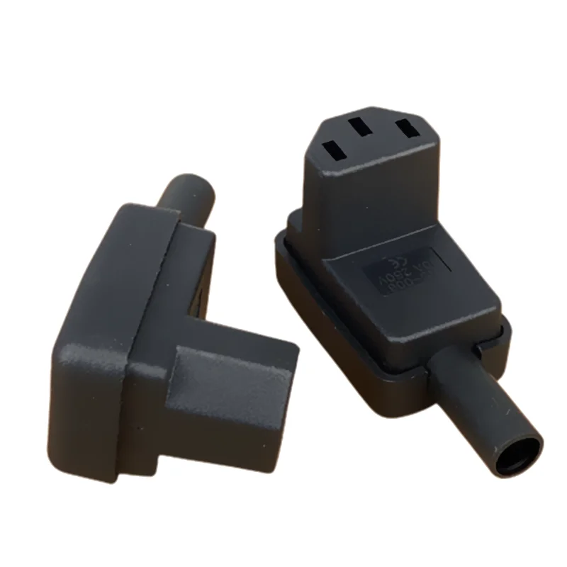 1PCS-90-Grad-Abgewinkelt-IEC-320-C13-Weibliche-Stecker-AC-10A-250V ...